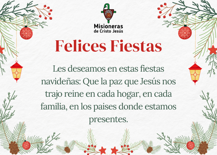 FELIZ NAVIDAD - Misioneras De Cristo Jesús